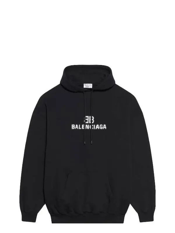 Balenciaga Bb Pixel Medium Fit Hoodie - Black