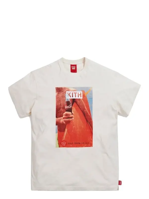 Kith X Cocacola Surfboard Vintage Tee Shirt - Ivory