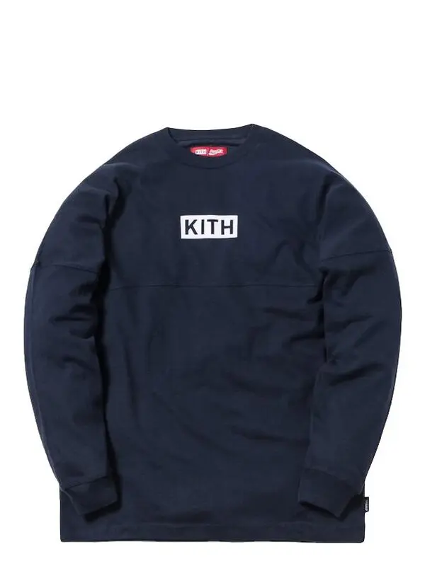 Kith X Cocacola Global Long Sleeve Tee Shirt - Navy Blue