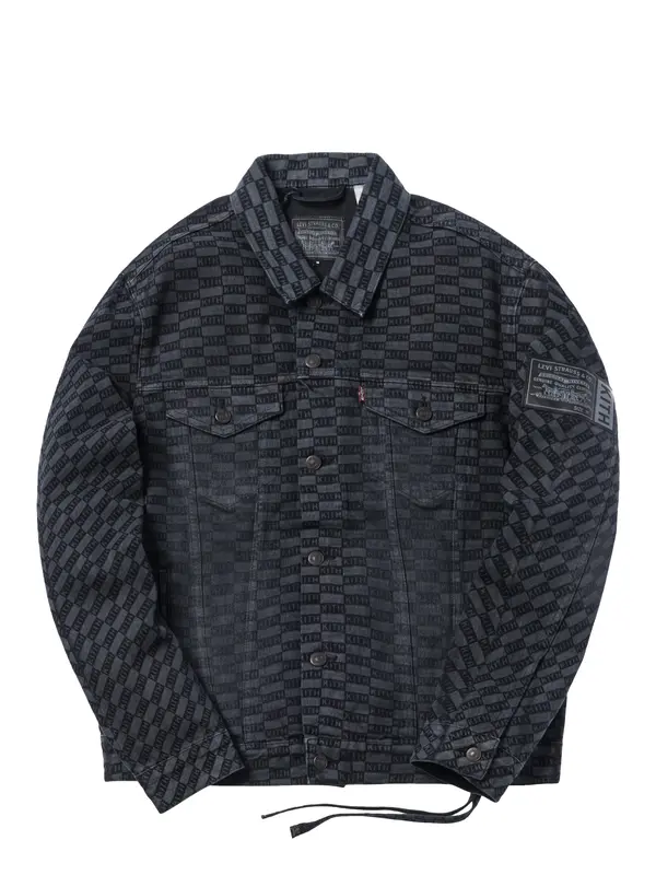 Kith X Levi's Aop Trucker Jacket - Black