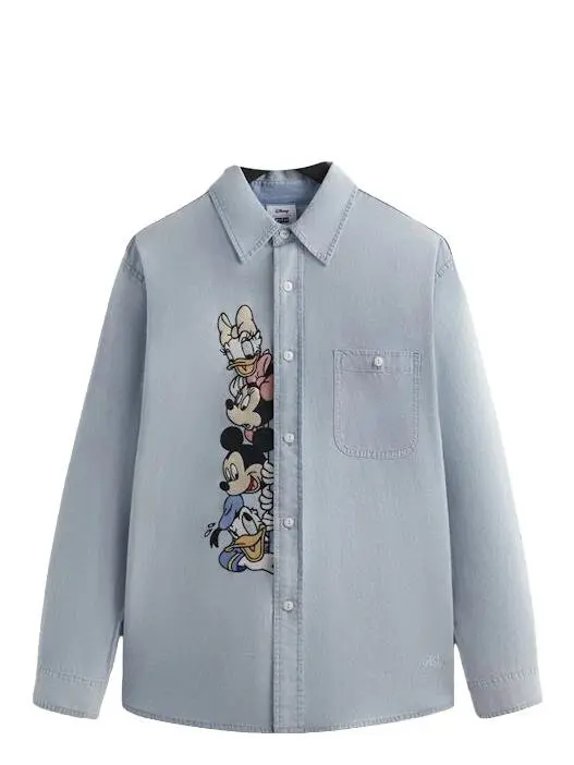 Kith X Disney Mickey & Friends Chambray Apollo Shirt - Light Indigo