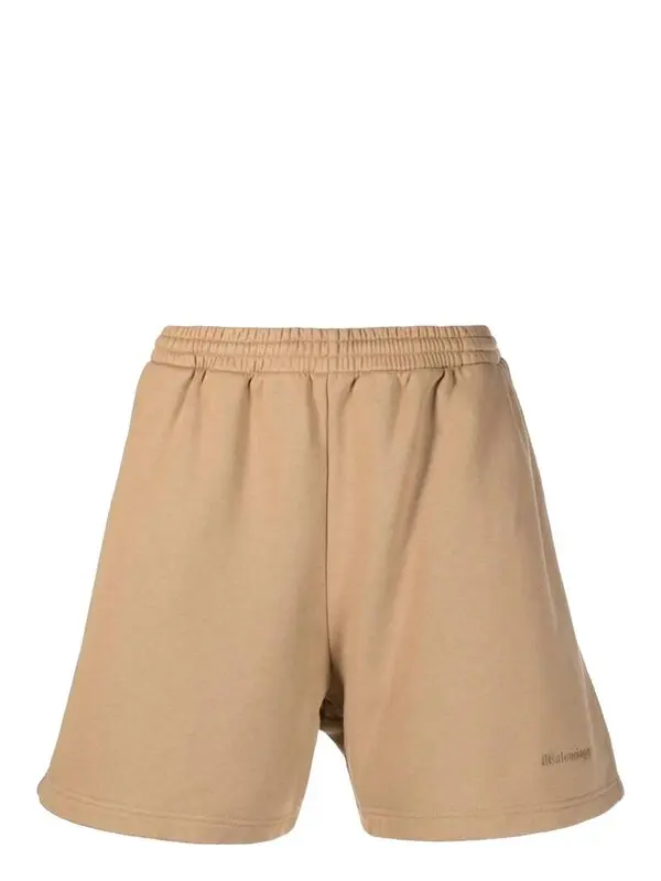 Balenciaga Logo Sweat Shorts - Camel