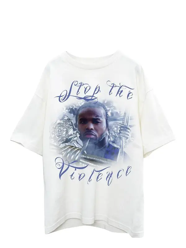 POP SMOKE Stop The Violence T-shirt - White