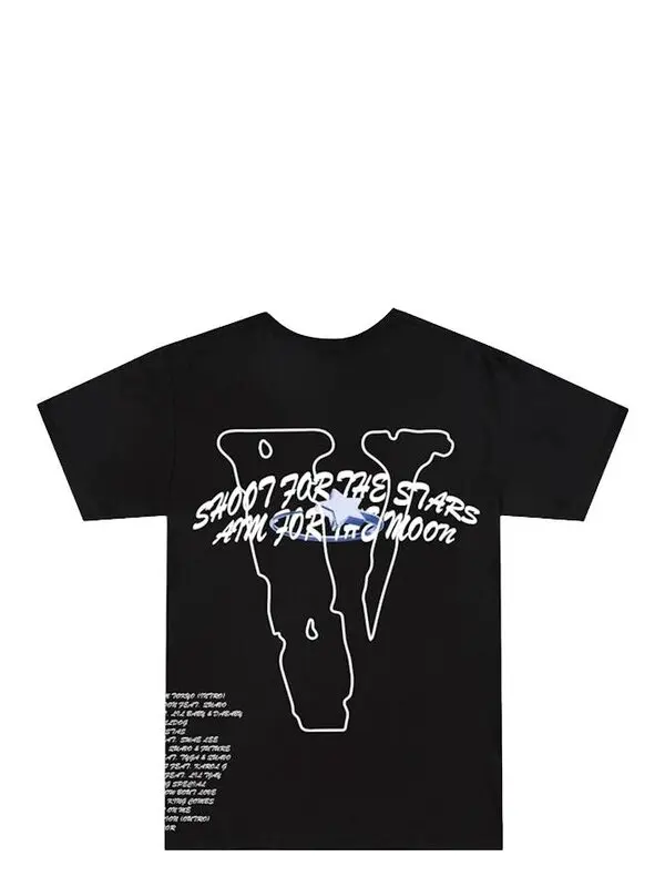 POP SMOKE X Vlone Tracklist Tee Shirt - Black