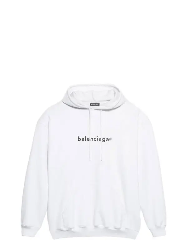 Balenciaga Medium Fit Hoodie - White
