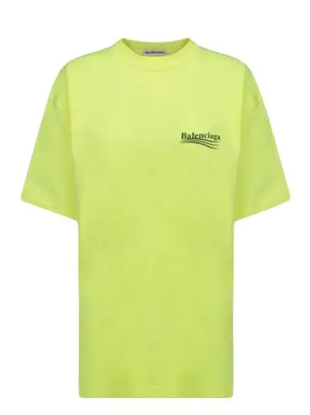 Balenciaga Political Campaign Large Fit T-shirt - Fluo Yellow
