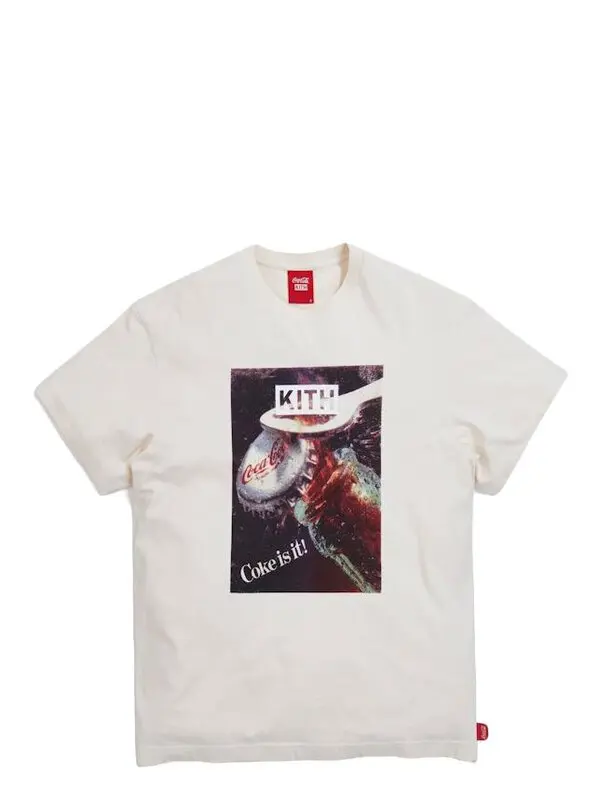 Kith X Cocacola Open Bottle Vintage Tee Shirt - Ivory