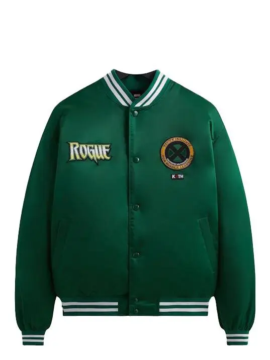 Kith X Marvel X-men Rogue Satin Bomber Jacket - Conifer Ph