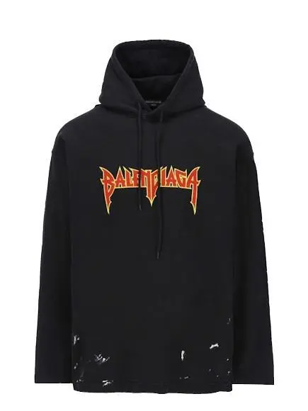 Balenciaga Metal Vintage Hoodie - Black