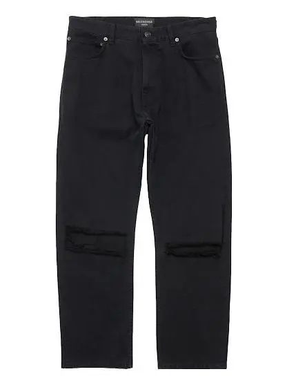 Balenciaga Loose Fit Buckle Pants - Black