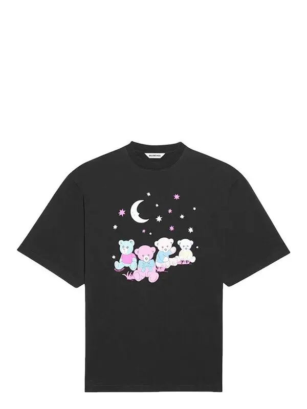 Balenciaga Love Bear Oversized T-shirt - Black