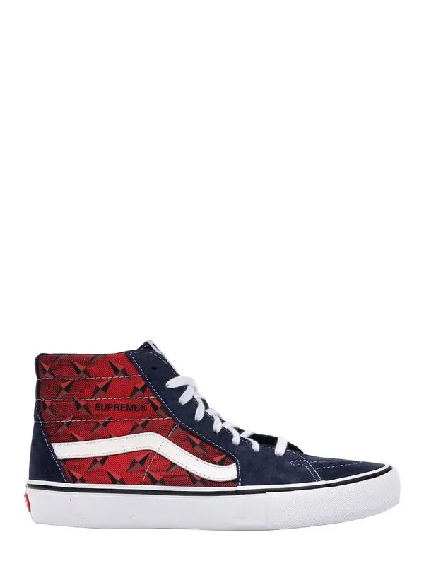 VANS Sk8-hi Supreme Diamond Plate Sneakers - Navy Blue/red