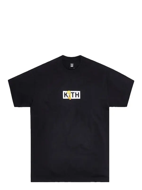 Kith X Looney Tunes Tweety Classic Logo Tee Shirt - Black