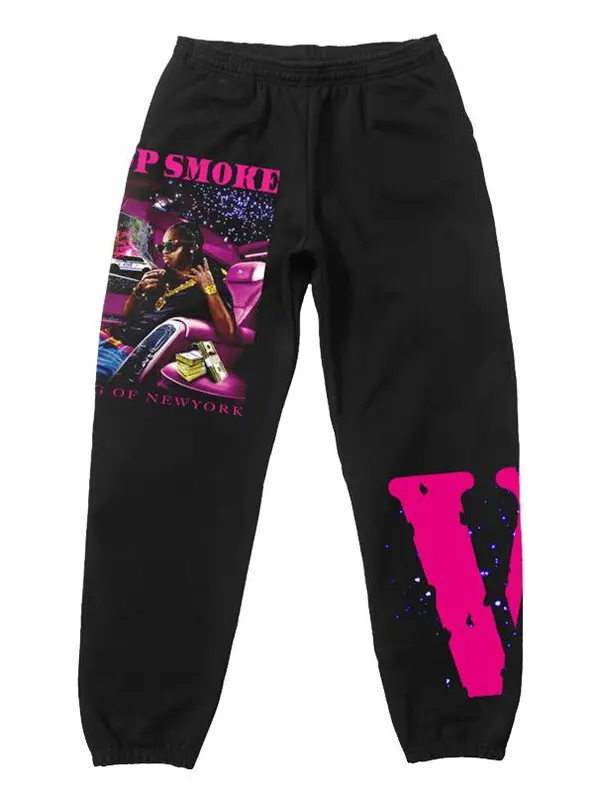 POP SMOKE X Vlone King Of Ny Sweatpants - Black
