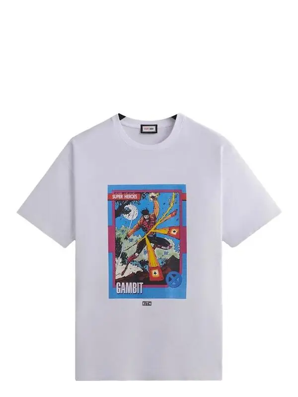 Kith X Marvel Xmen Gambit Card Vintage Tee Shirt - White Ph