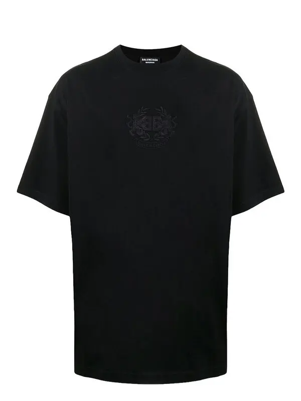 Balenciaga Lion's Laurel Logo T-shirt - Black
