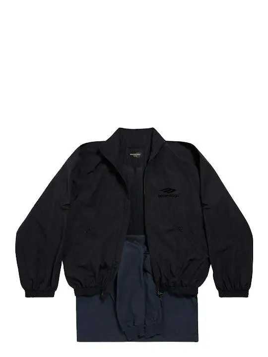 Balenciaga Patched Tracksuit Jacket - Black