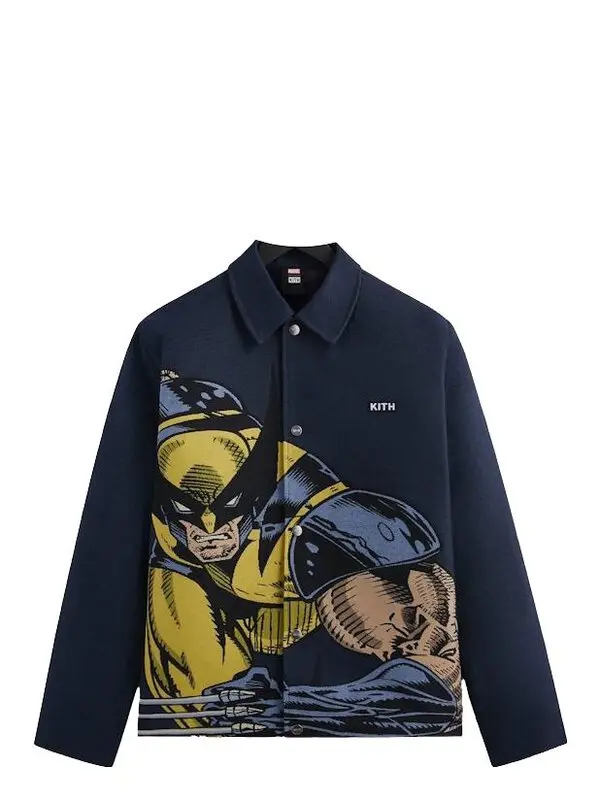 Kith X Marvel X-men Wolverine Tapestry Coaches Jacket - Nocturnal Ph