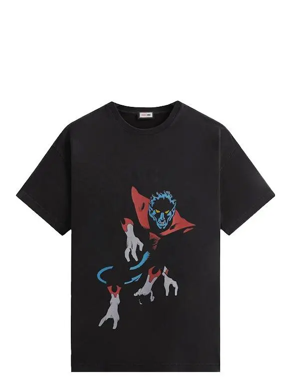 Kith X Marvel Xmen Nightcrawler Vintage Tee Shirt - Black Ph