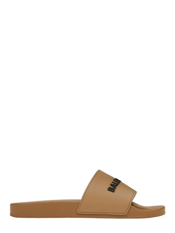Balenciaga Pool Slides - Beige/black