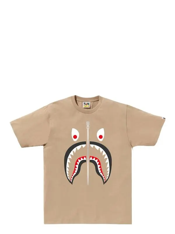 A BATHING APE Mad Shark Tee Shirt - Beige