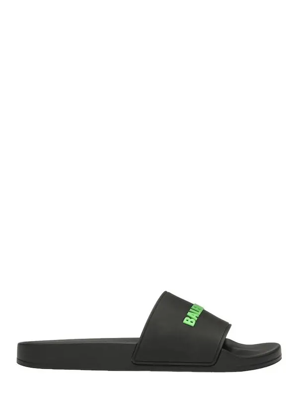 Balenciaga Pool Slide Fluo - Black/green