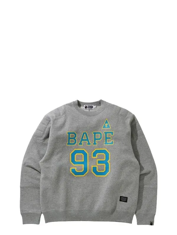 BAPE Military Padded Crewneck Sweatshirt - Gray