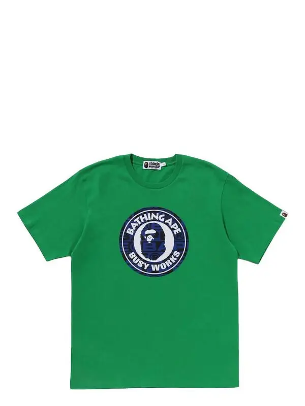 A BATHING APE Lux Sport Pattern Busy Works Tee Shirt - Green