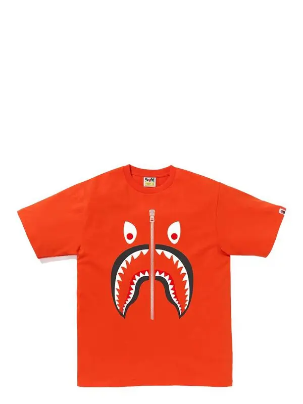 A BATHING APE Mad Shark Tee Shirt - Orange