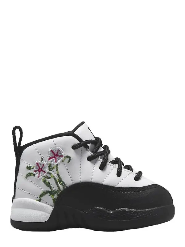 JORDAN 12 Retro Floral Sneakers - White/black/vivid Green
