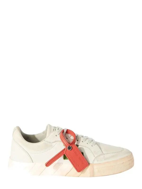 Off-White Off Vulcanized Low Top Sneakers - White/green