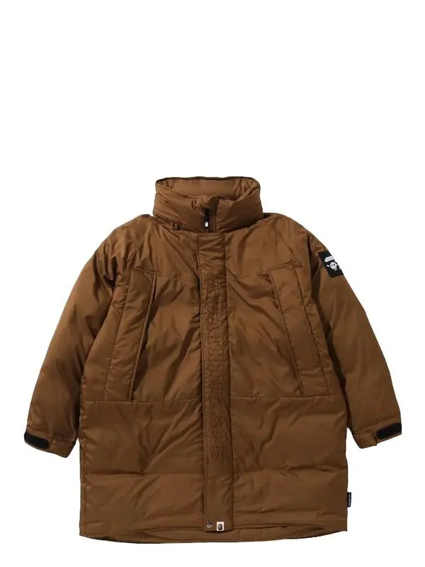 BAPE Long Relaxed Fit Down Jacket - Beige