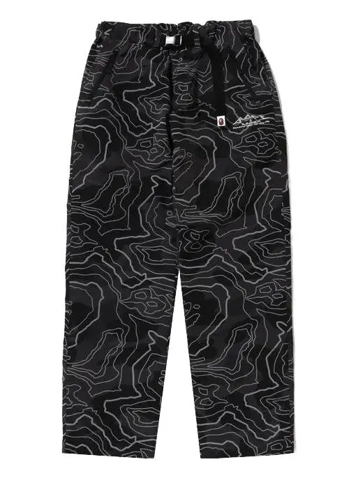 A BATHING APE Layered Line Camo Track Pants - Black