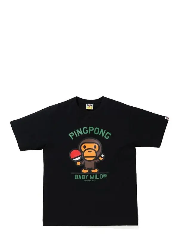 A BATHING APE Milo Pingpong Sports Tee Shirt - Black