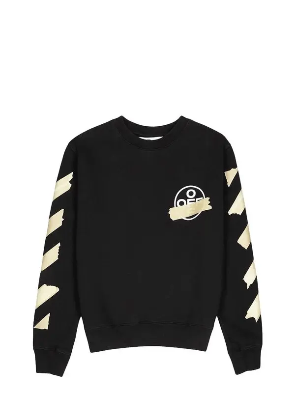 Off-White Tape Diag Arrows Sweatshirt - Black/beige