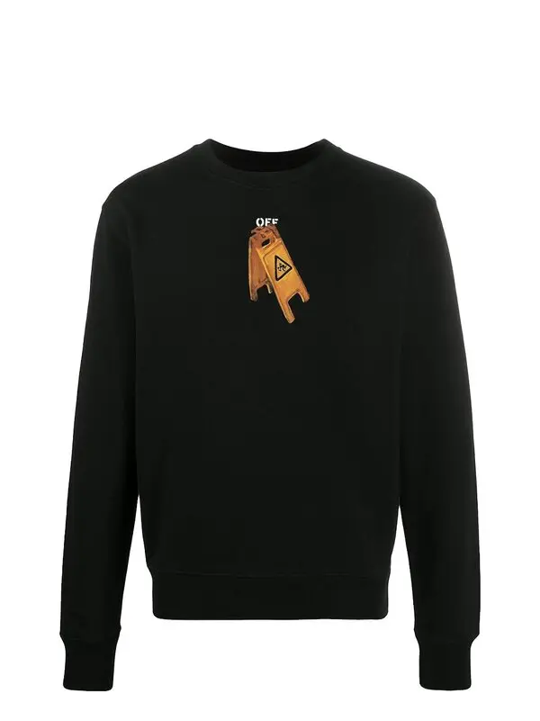 Off-White Slim Fit Pascal Skeleton Sweatshirt - Black