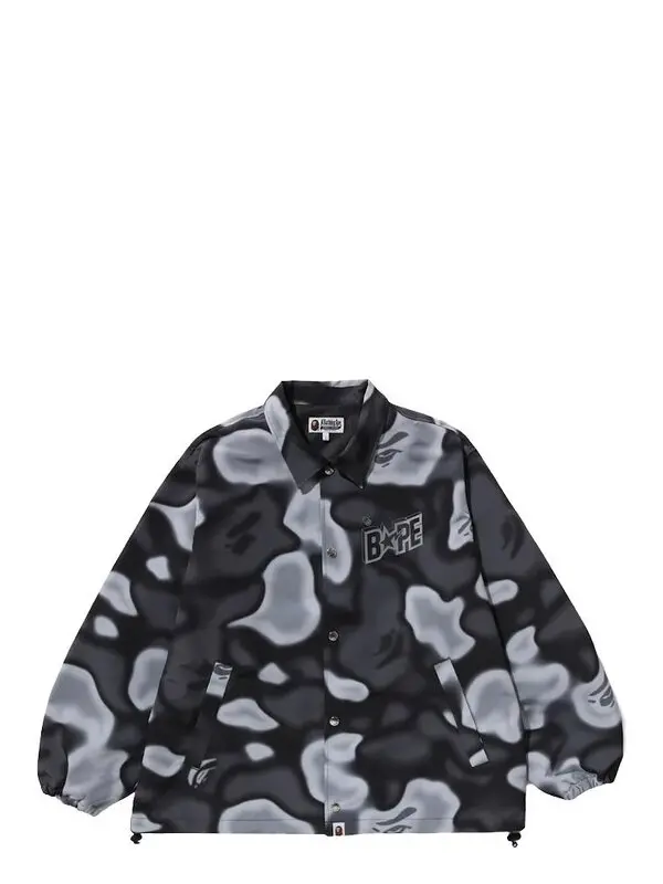 BAPE Liquid Camo Sta Relaxed Fit Coach Jacket - Black