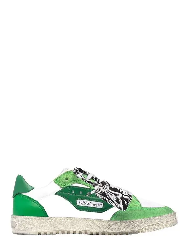 Off-White Vulcanized 5.0 Low Top Sneakers - White/green