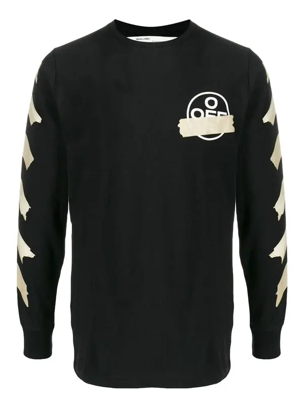 Off-White Tape Longsleeve T-shirt - Black