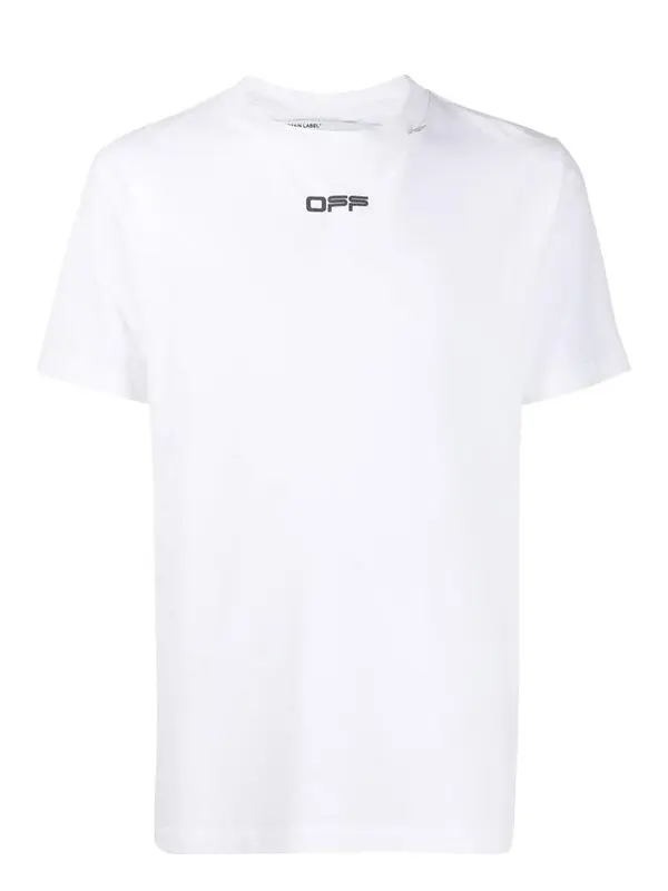 Off-White Slim Fit Caravaggio Square T-shirt - White Black