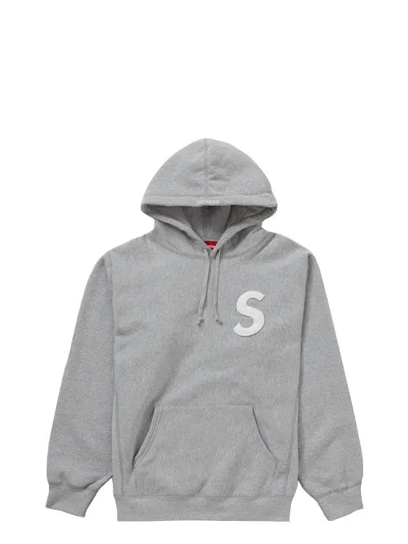 Supreme S Logo Hooded Sweatshirt - Heather Grey