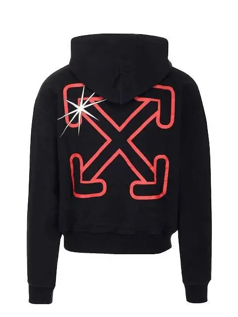 Off-White Starred Arrow Over Hoodie - Black Red