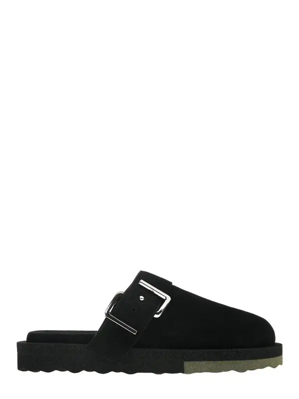 Off-White Sponge Buckle Slippers - Black/khaki