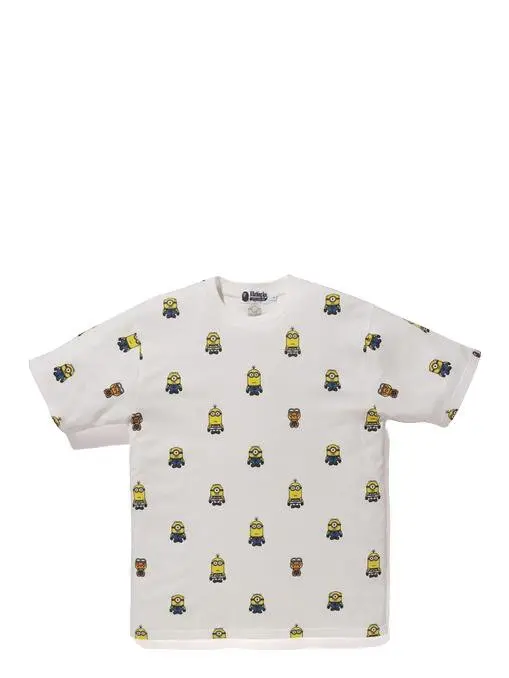 A BATHING APE Minions Pattern Tee Shirt - White