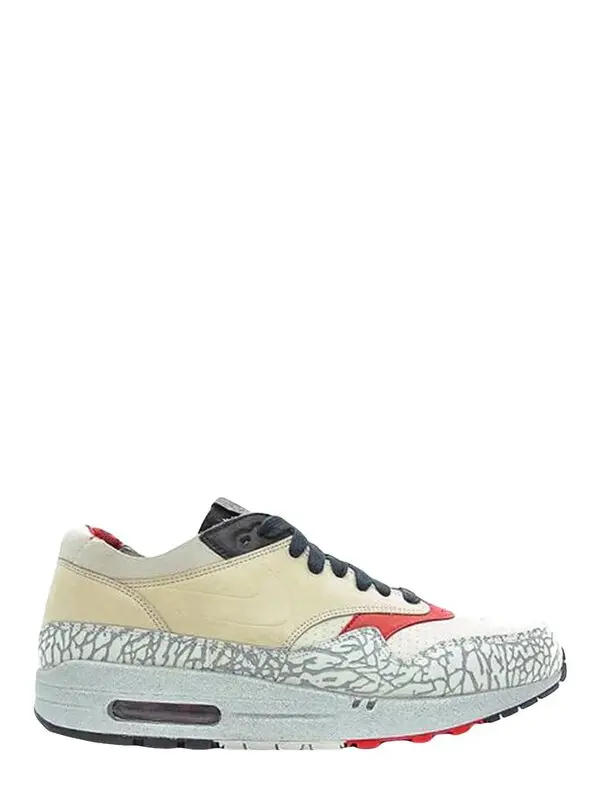 Nike Air Max 1 Nl Premium Sneakers - Elephant Print/neutral Grey/varsity Red