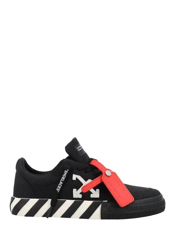 Off-White Vulcanized Low Canvas Sneakers - Black/white