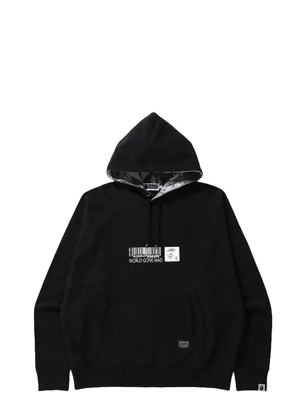 BAPE Loose Fit Pullover Hoodie - Black