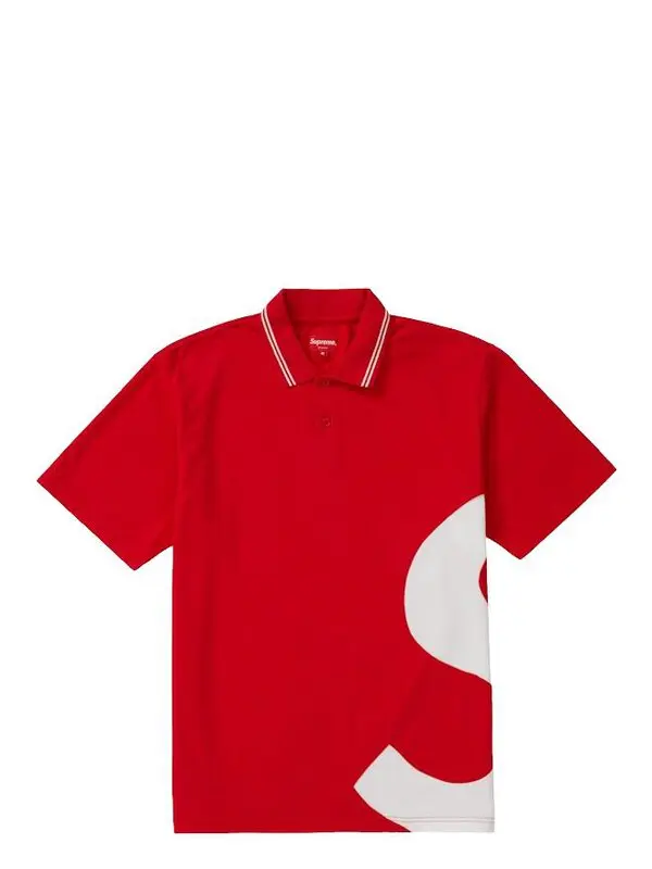 Supreme S Logo Polo Shirt - Red