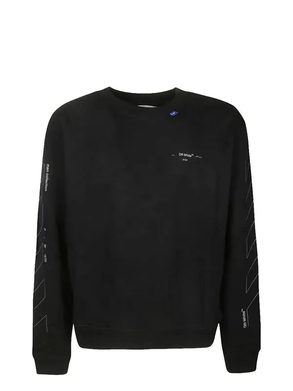 Off-White Unfinished Diag Sweatshirt - Black/silver
