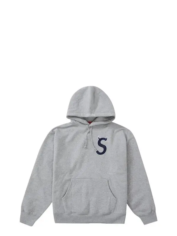 Supreme Logo Hooded Sweatshirt - Heather Grey